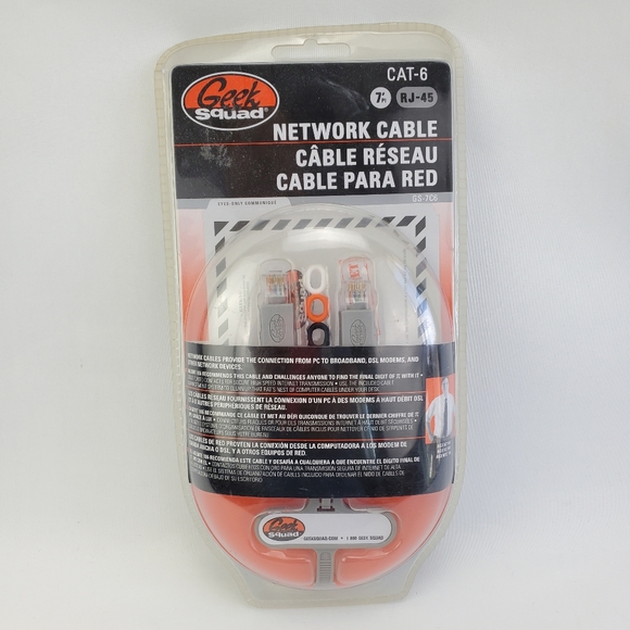 Geek Squad | Other | Geek Squad Network Cable Cat6 Sealed Rj45 | Poshmark
